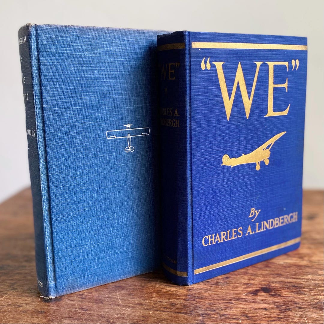 Charles Lindbergh Book Stack, Aviation Books - Etsy