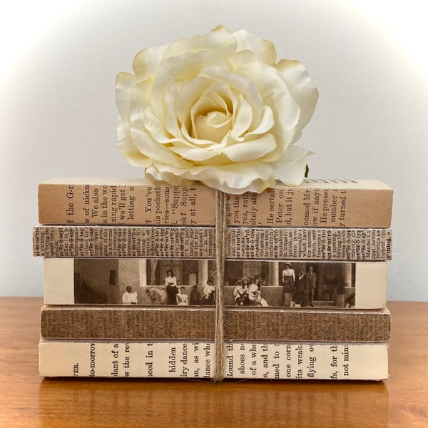 Rustic Books - Etsy