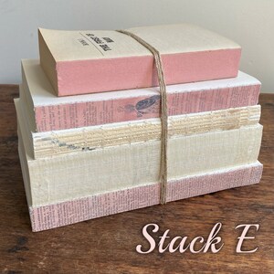 Rustic Decorative Book Set in Dusty Rose and Beige - Etsy