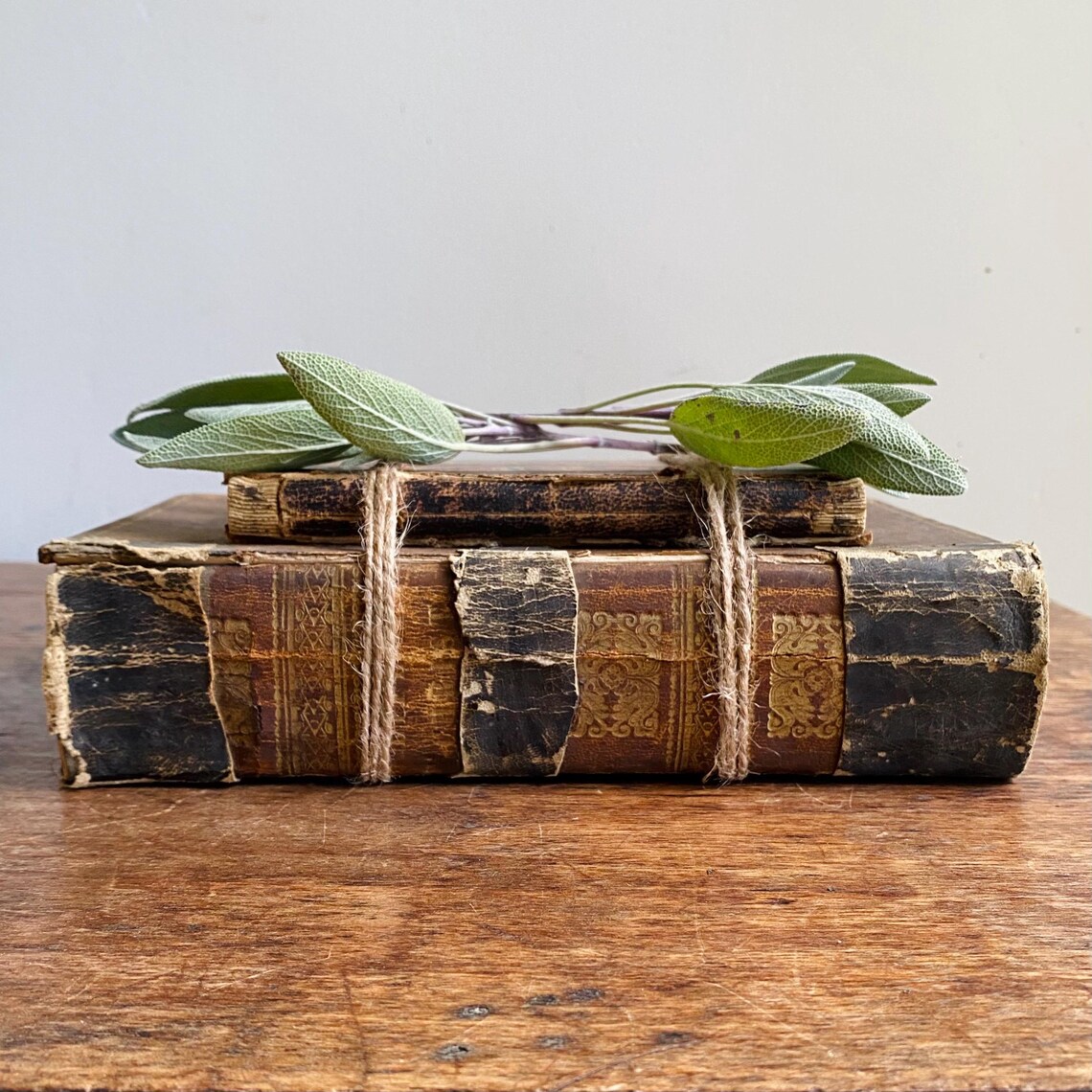 1800s Rustic Books Set, Antique Book Stack - Etsy