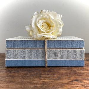 Dusty Blue Book Stack, Inspired by Faded Jeans, Mixed Denim Colors ...