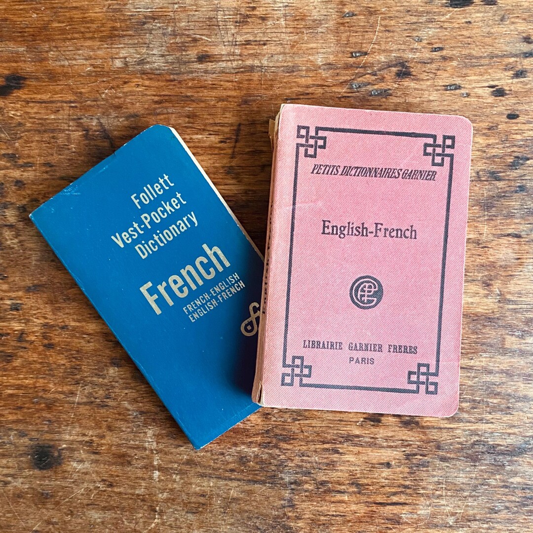 Vintage French Language Books, English-french Dictionaries - Etsy