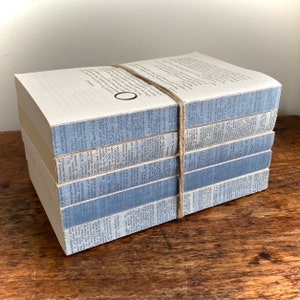 Dusty Blue Book Stack, Inspired by Faded Jeans, Mixed Denim Colors, Indigo Blue Books, Home ...