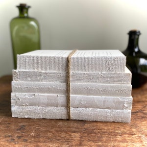 Coverless Rustic White Decorative Book Set - Etsy