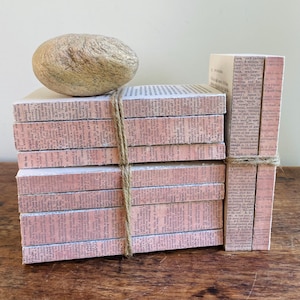 Blush Pink Books, Dusty Rose Book Stack - Etsy