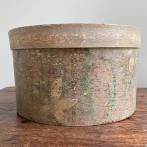 Paper Mache Box, Painted Band Box, Distressed Decor, Farmhouse Storage ...