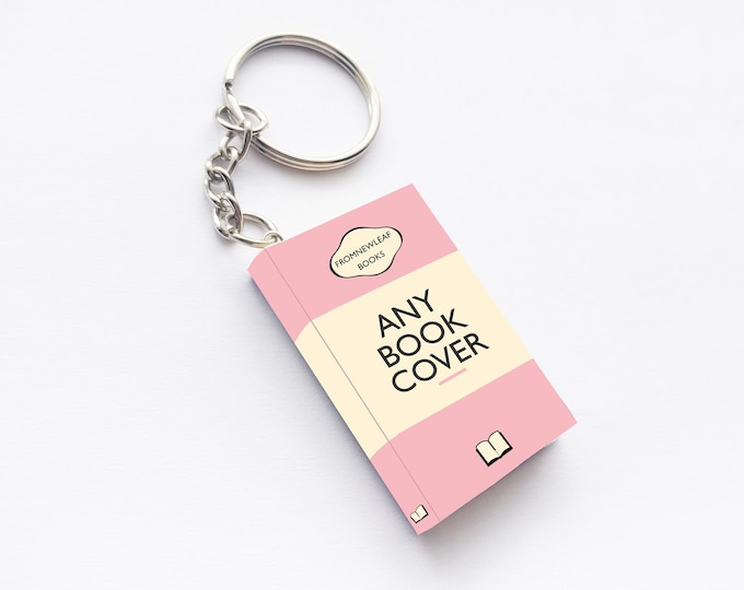 Book Stack and Dragon Keyring / Fantasy Keychains Illustrated Bookmark ...