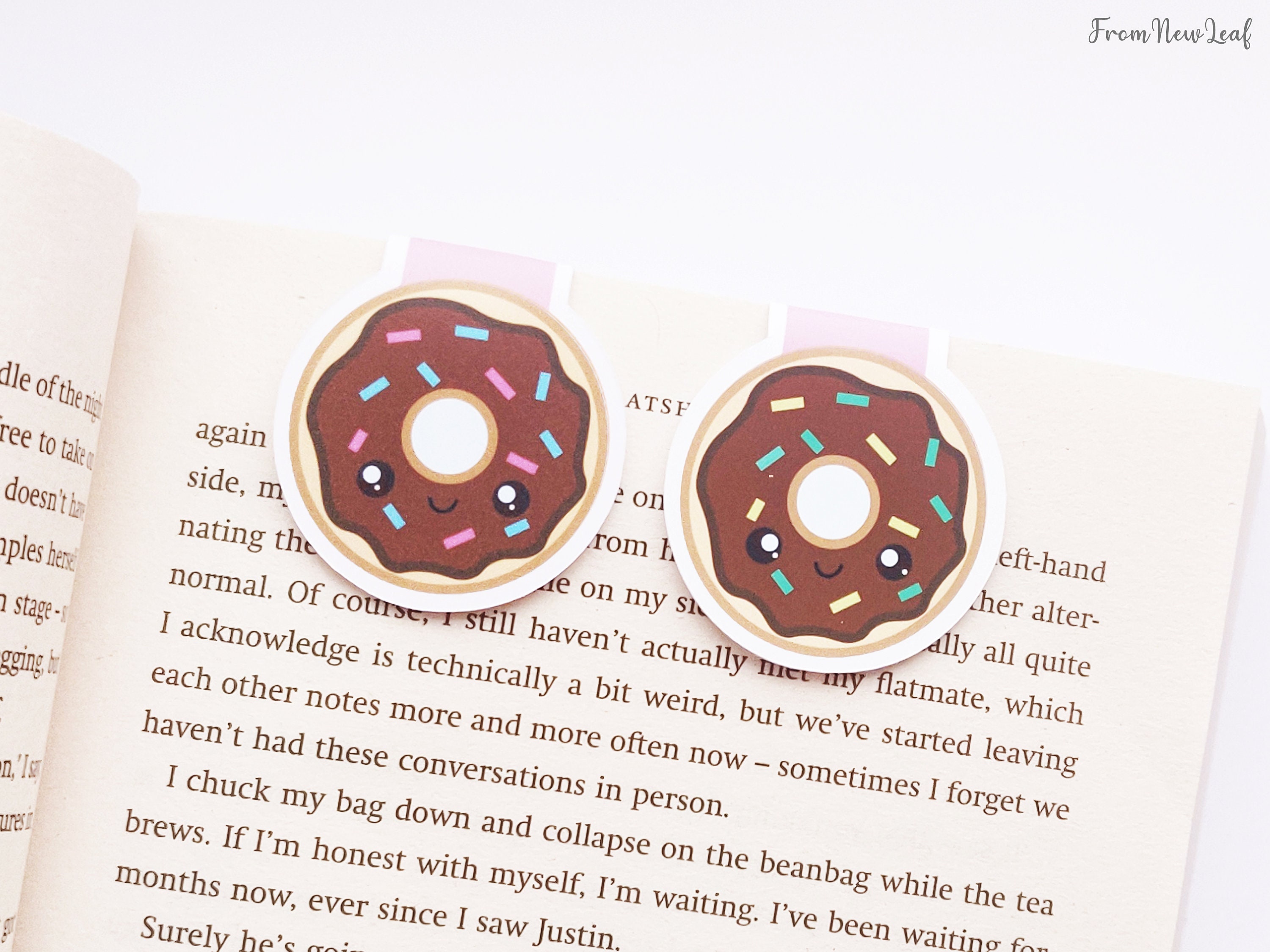 Donuts Magnetic Bookmarks Set Cute Matching Doughnuts - Etsy