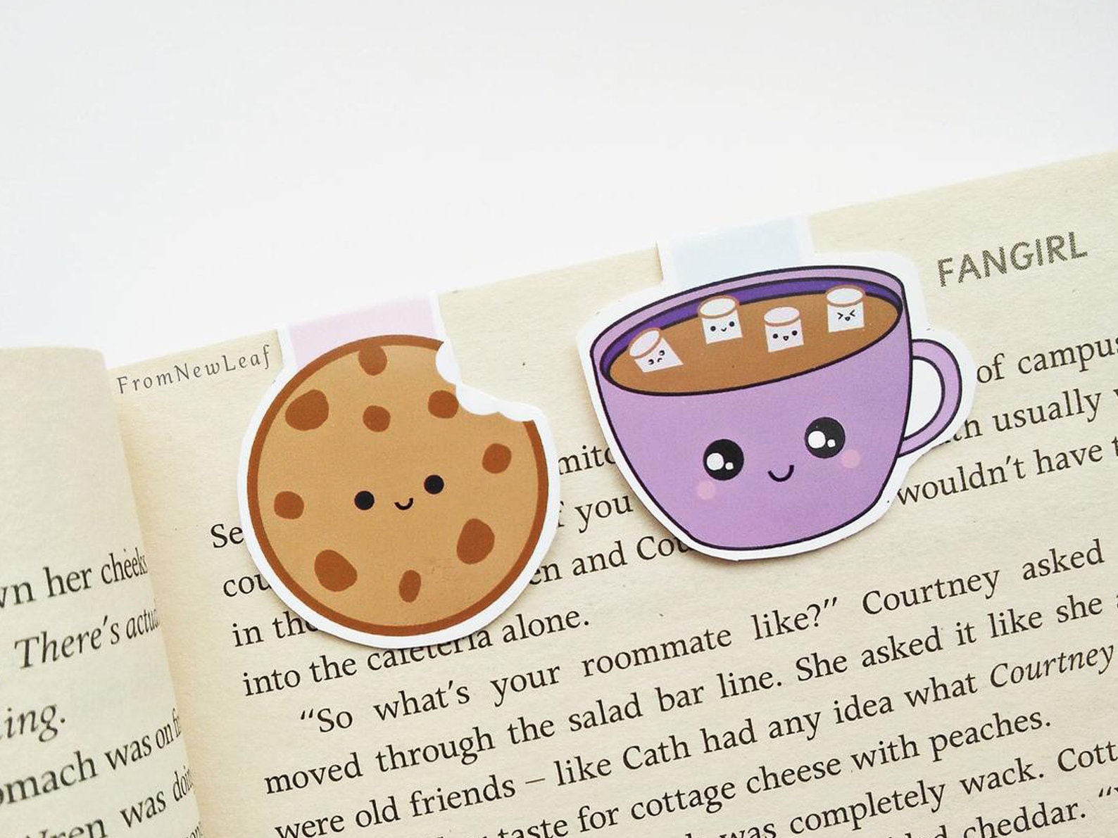 Cookie and Hot Chocolate Magnetic Bookmarks Cute | Etsy UK