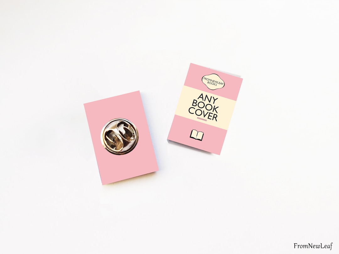 Custom Miniature Book Pin: Personalized Book Cover Badge - Etsy UK