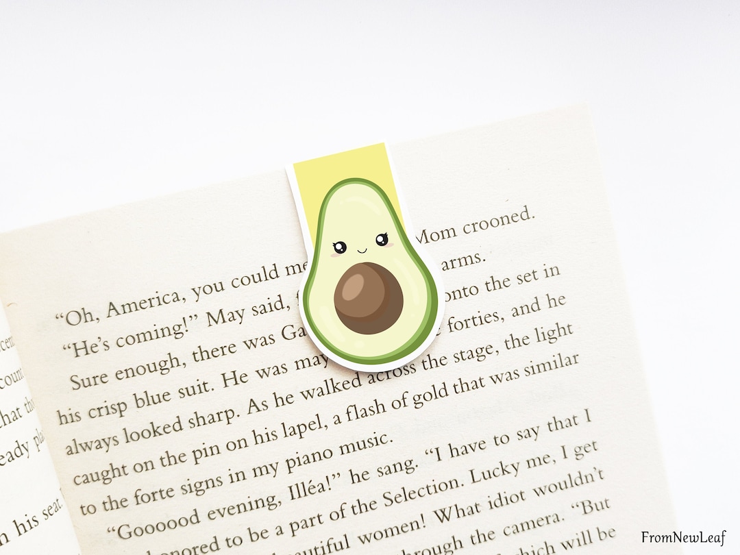 Avocado Magnetic Bookmark | Literacy Gift | Book Lover Gift | Cute - Etsy