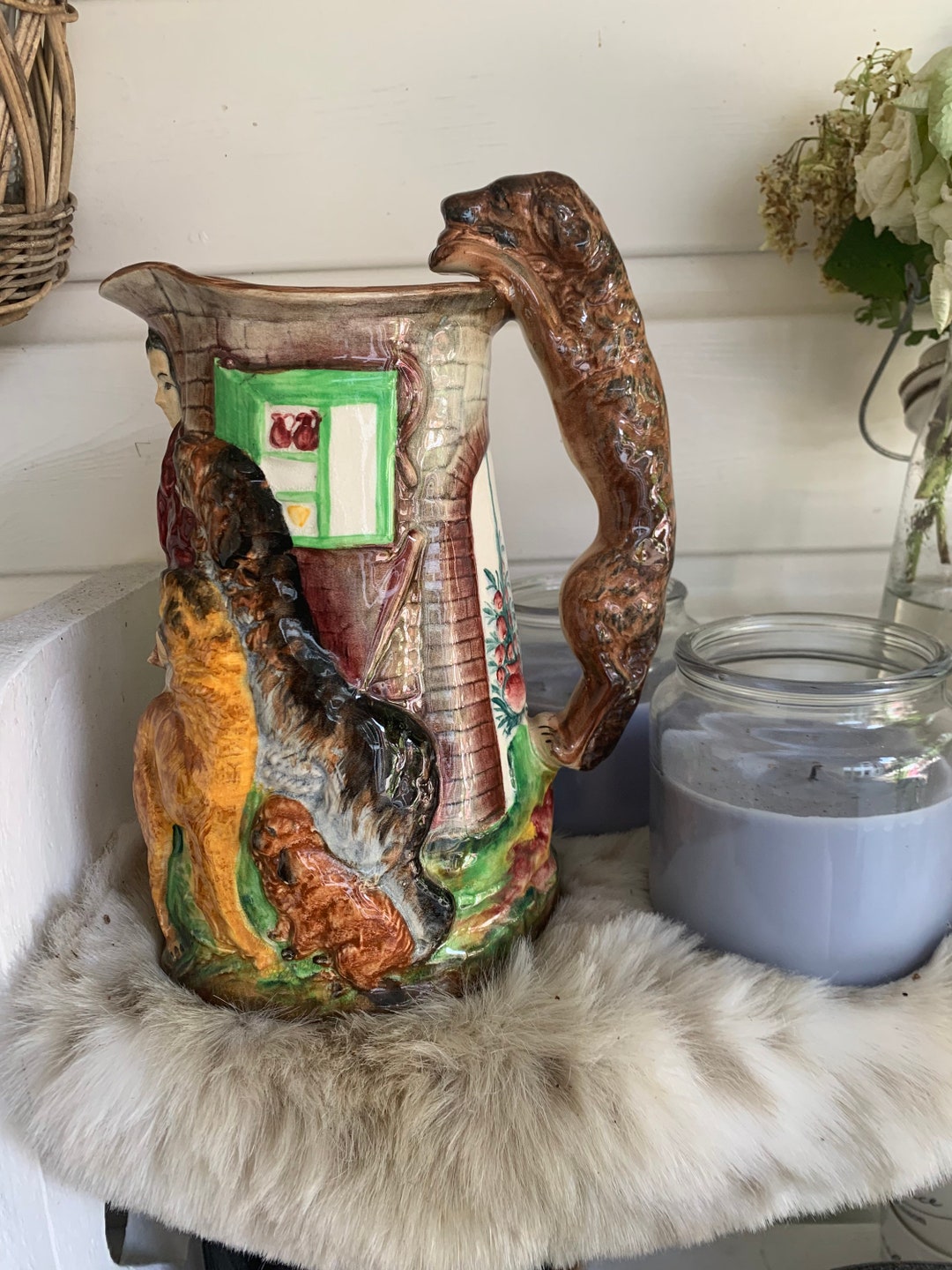 Burgleigh a Feeding Jug 1939 Antique Jug Samuel Alcock Repro Jug From ...