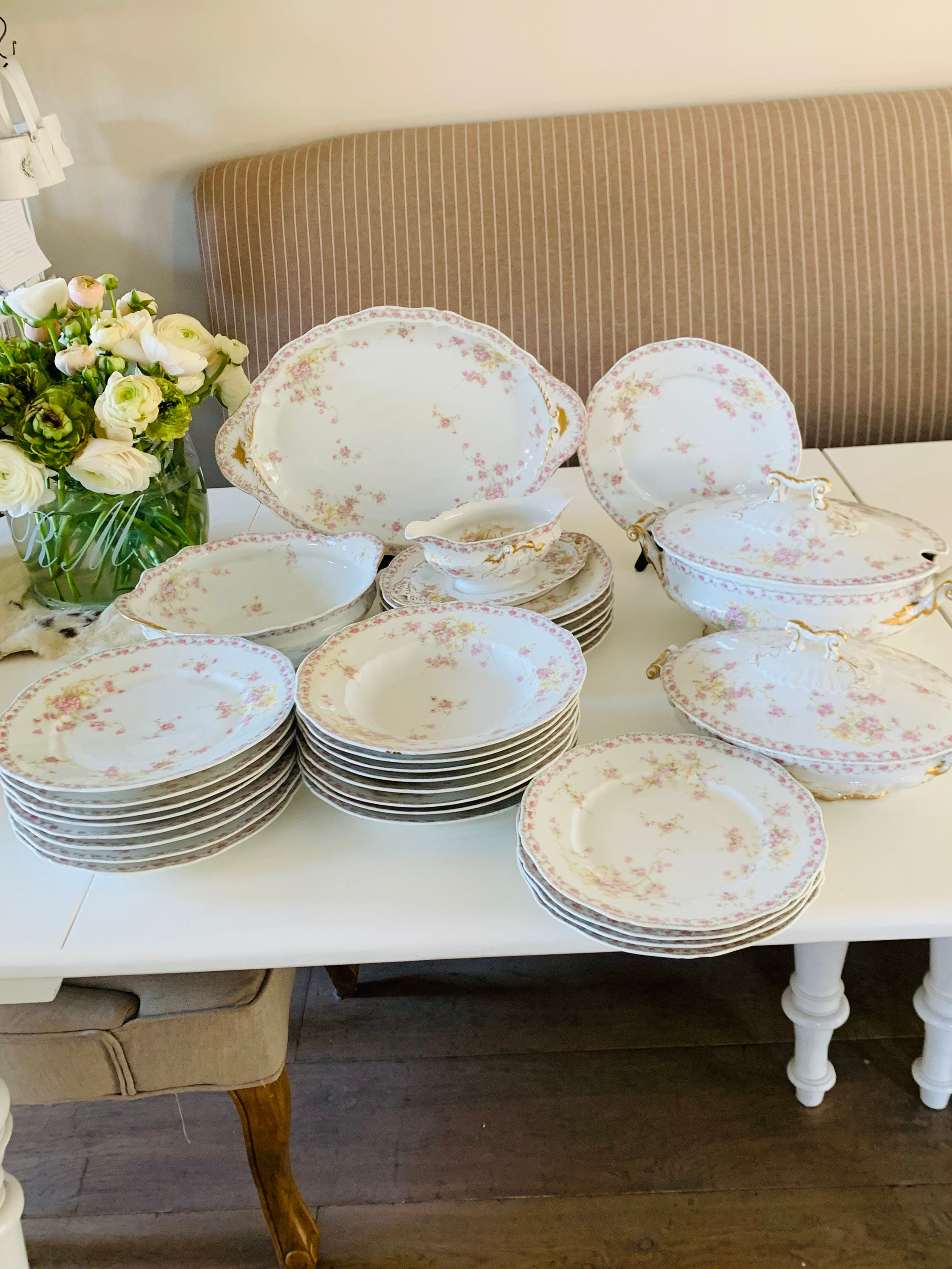 Limoges Haviland Antique Dinner Service for 8/15 People. - Etsy
