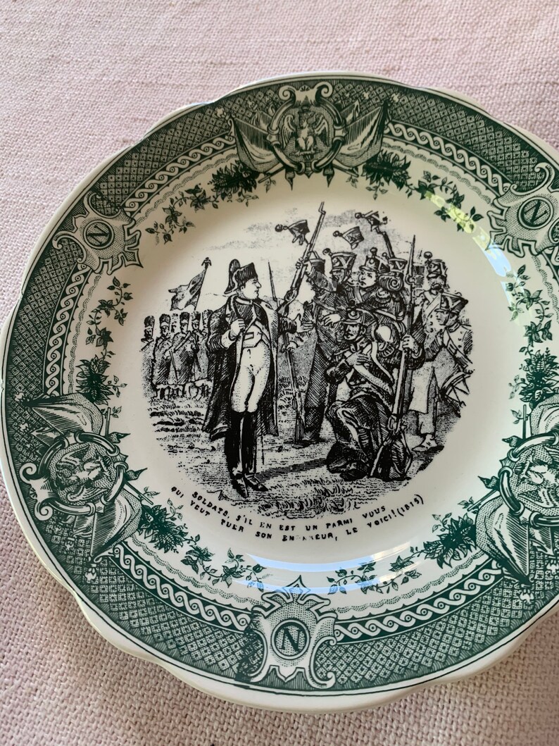Napoleon Bonaparte Sarreguemines Dessert Plates Made in 1830 | Etsy