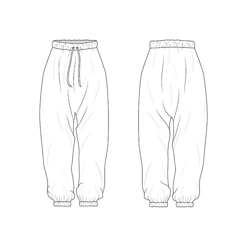 YOGI Harem Pants Baggy Yoga Pants Sewing Pattern PDF - Etsy