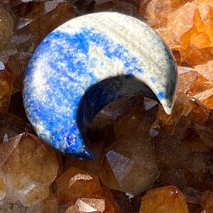 Lapis Lazuli Moon Shaped Stone - Etsy
