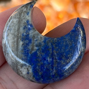 Lapis Lazuli Moon Shaped Stone - Etsy