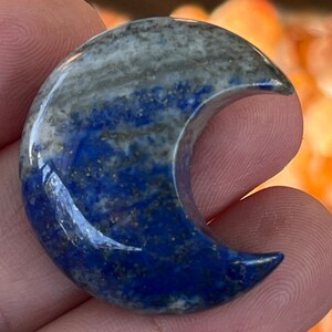 Lapis Lazuli Moon Shaped Stone - Etsy