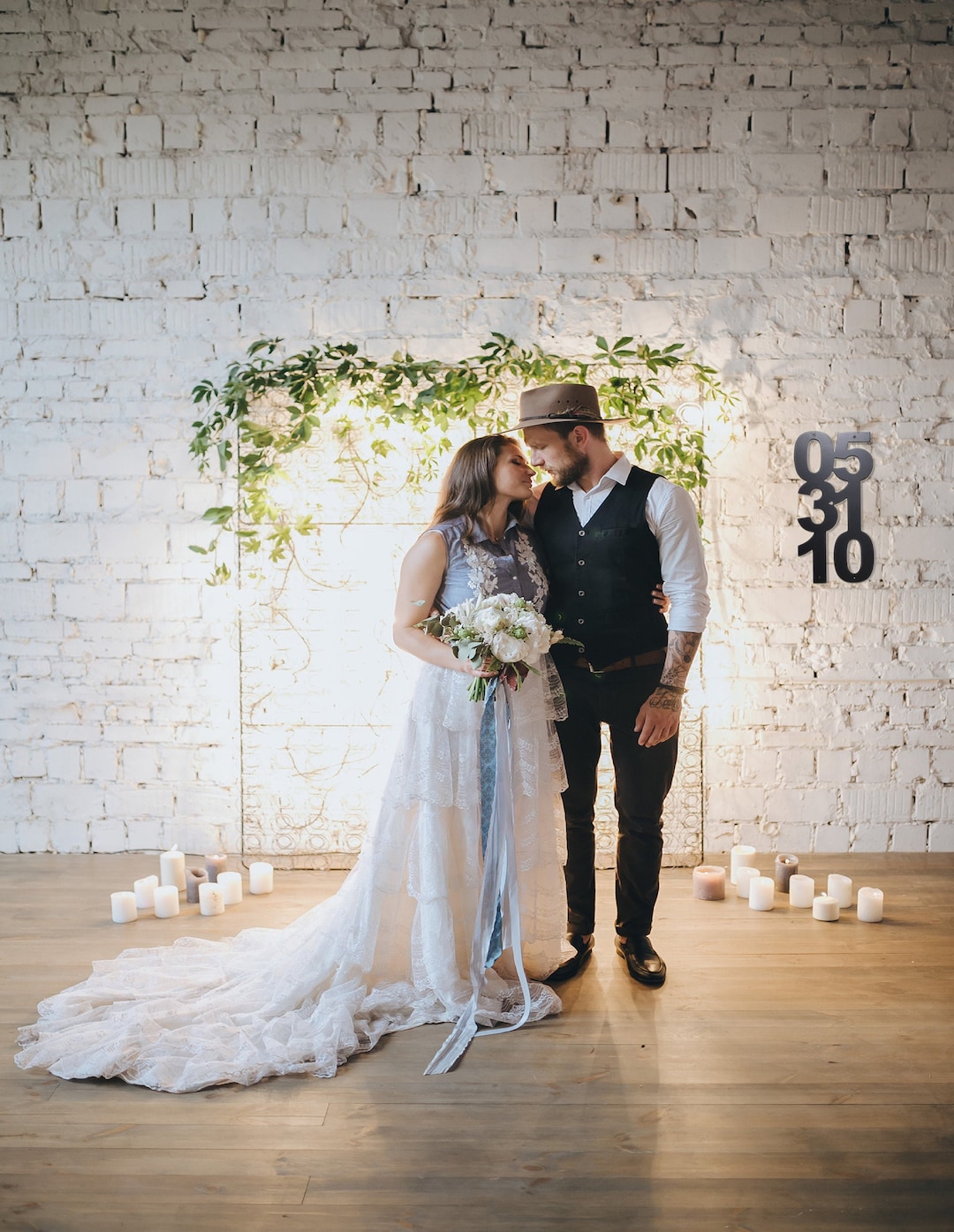 Custom Wedding Date Sign , Personalized Number, Just Married, Gift for ...