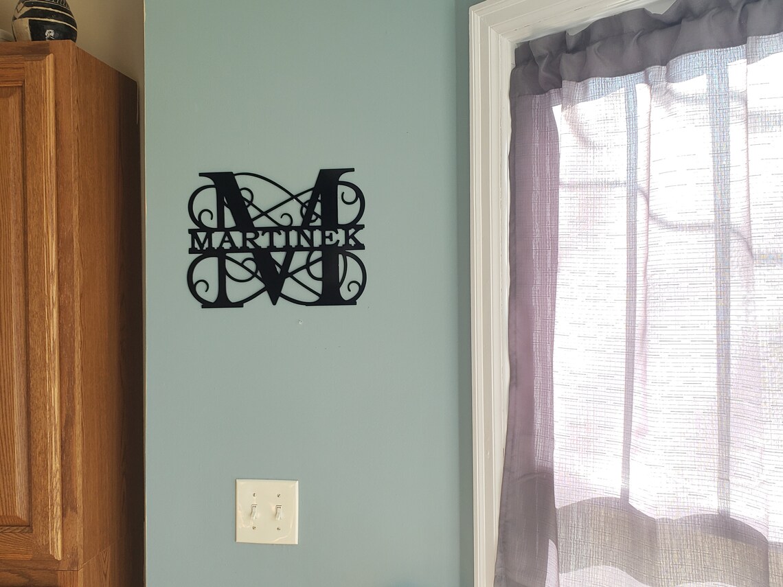 House Name Signs Wedding Monogram Metal Sign Valentines Day - Etsy