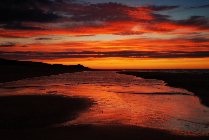 Cape Cod Sunset, Original Art Photo Canvas Gallery Wrap, Ready to Hang ...