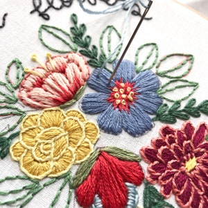 March Embroidery Pattern of the Month Club. Digital Download Floral ...