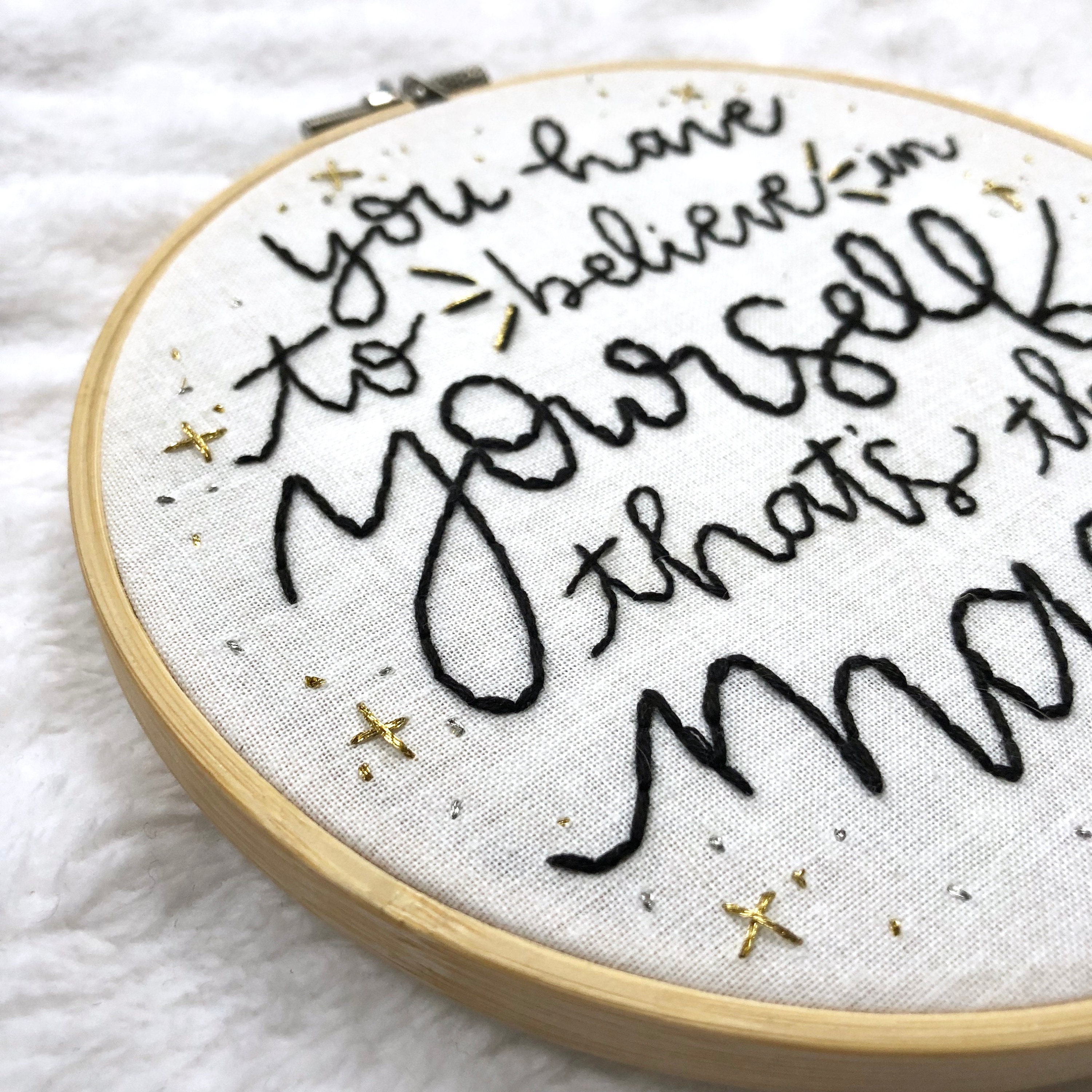 January Embroidery Pattern of the Month Club. Self Care Wall | Etsy