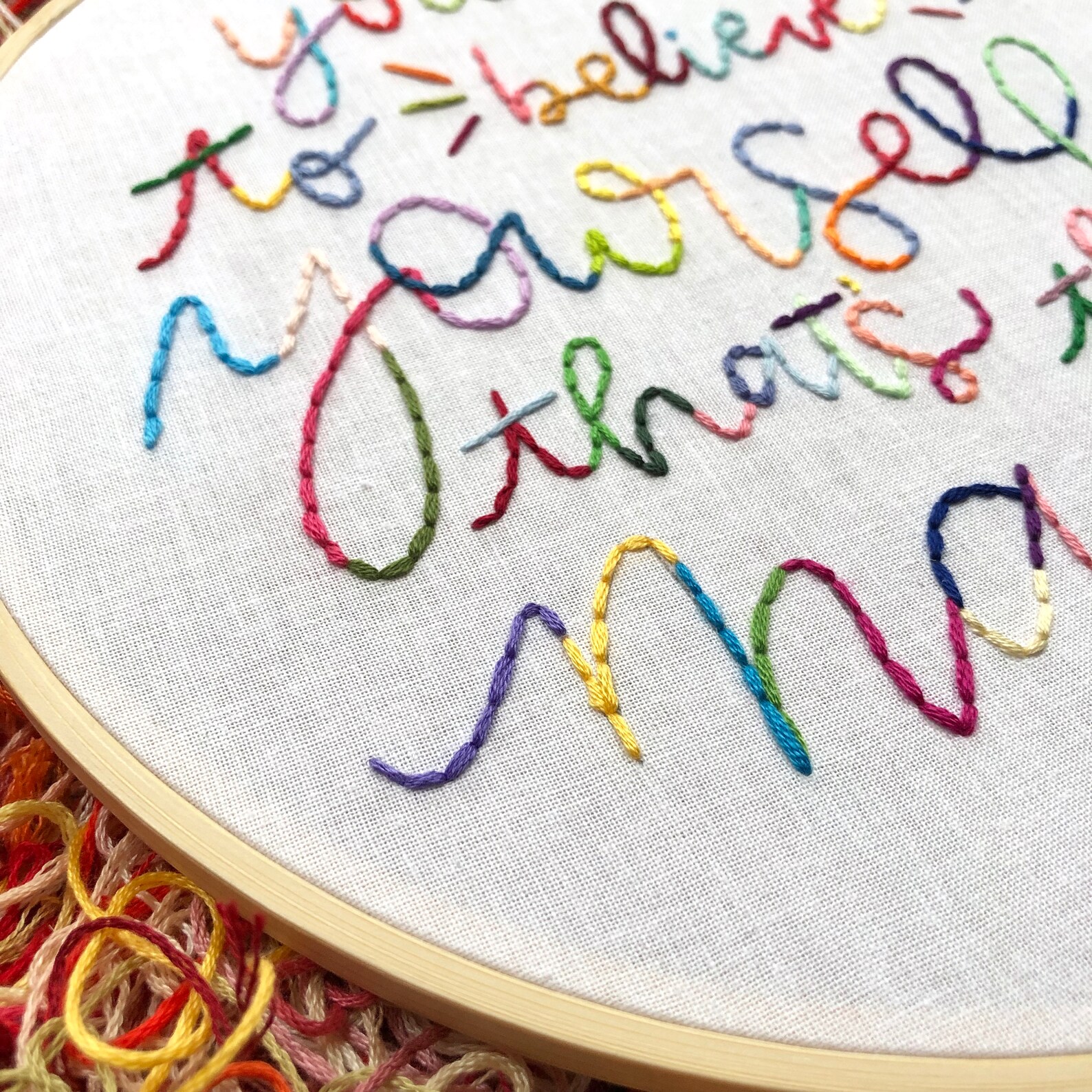 January Embroidery Pattern of the Month Club. Self Care Wall | Etsy