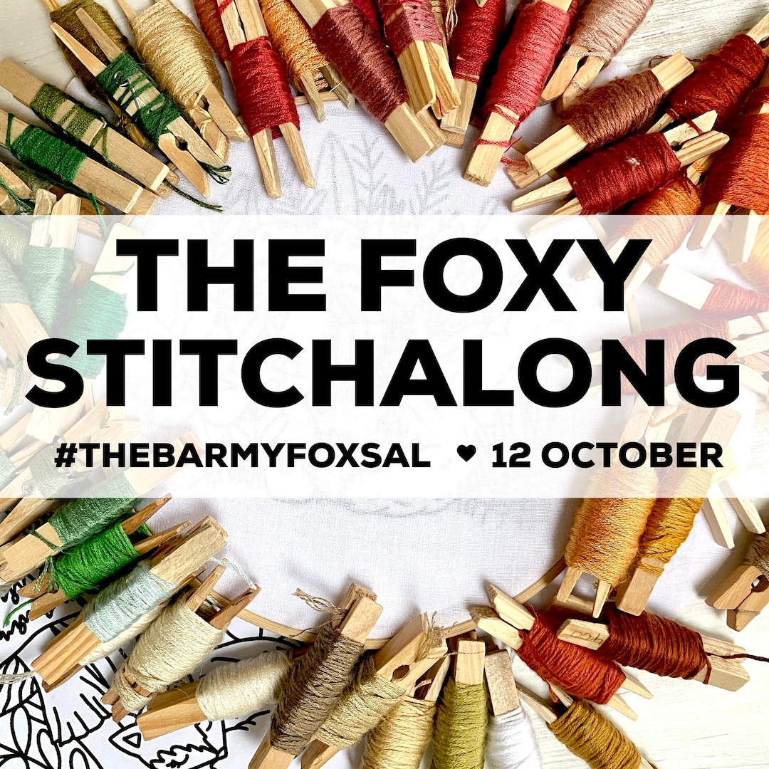 The Foxy Instagram STITCHALONG Fox and Toadstool Embroidery Pattern ...