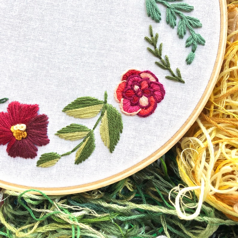July Floral Embroidery Pattern of the Month Club. Floral - Etsy
