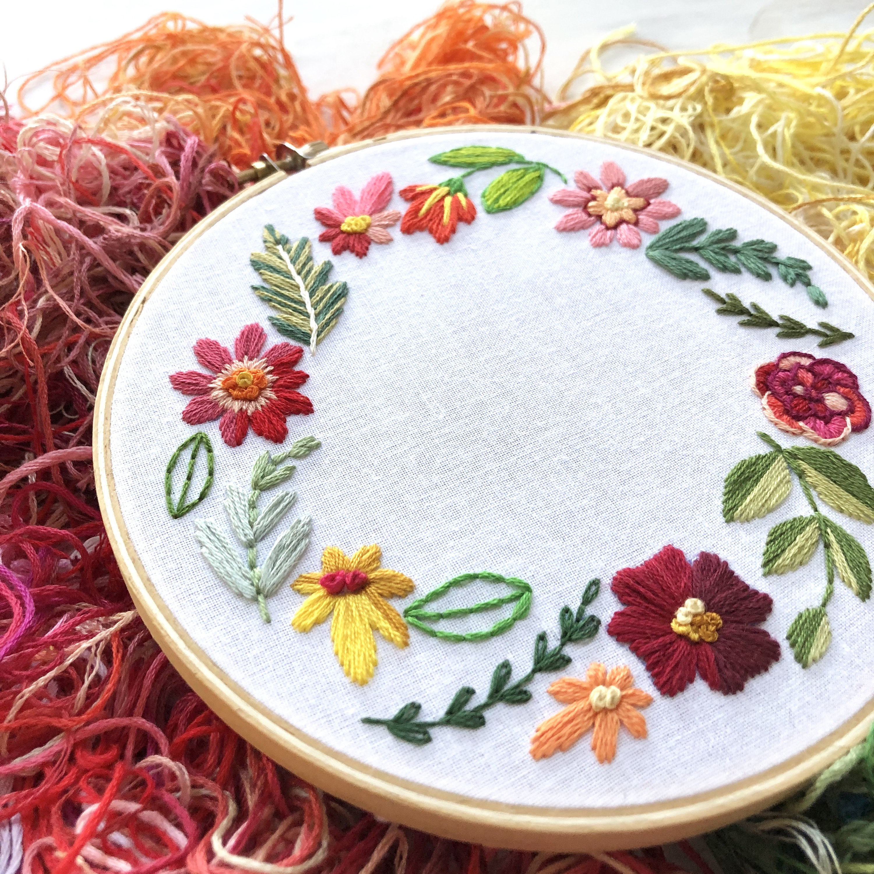 July Floral Embroidery Pattern of the Month Club. Floral | Etsy