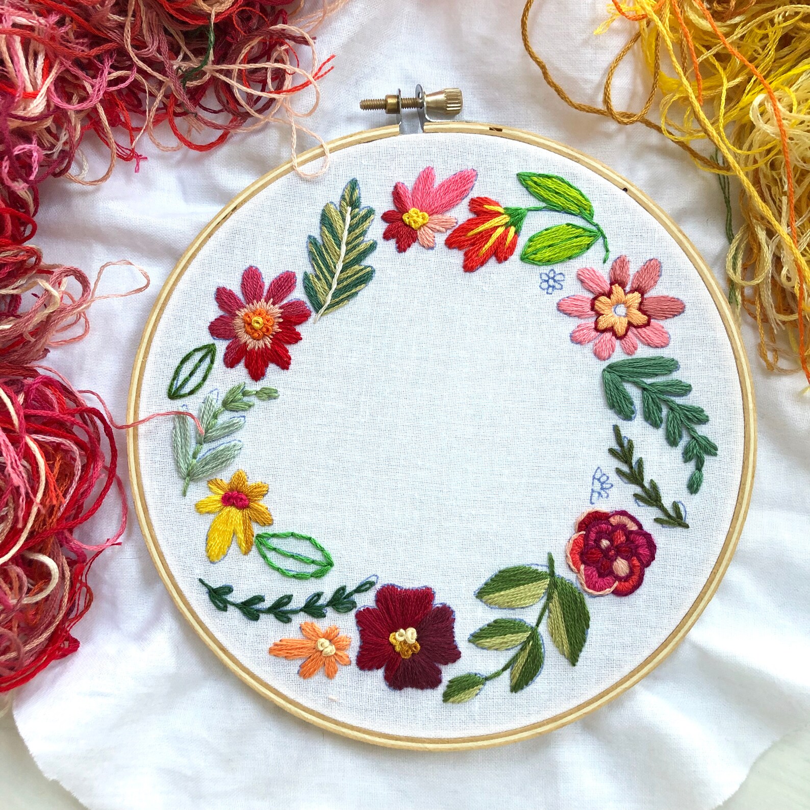July Floral Embroidery Pattern of the Month Club. Floral | Etsy