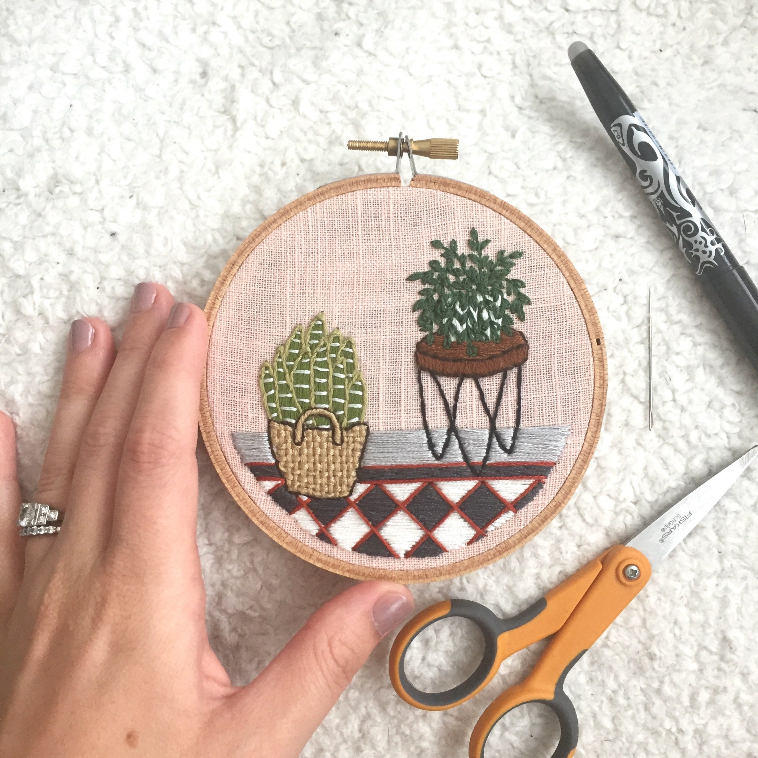 Plants Hand Embroidery Beginner PDF. Embroidery Pattern PDF. Succulent ...