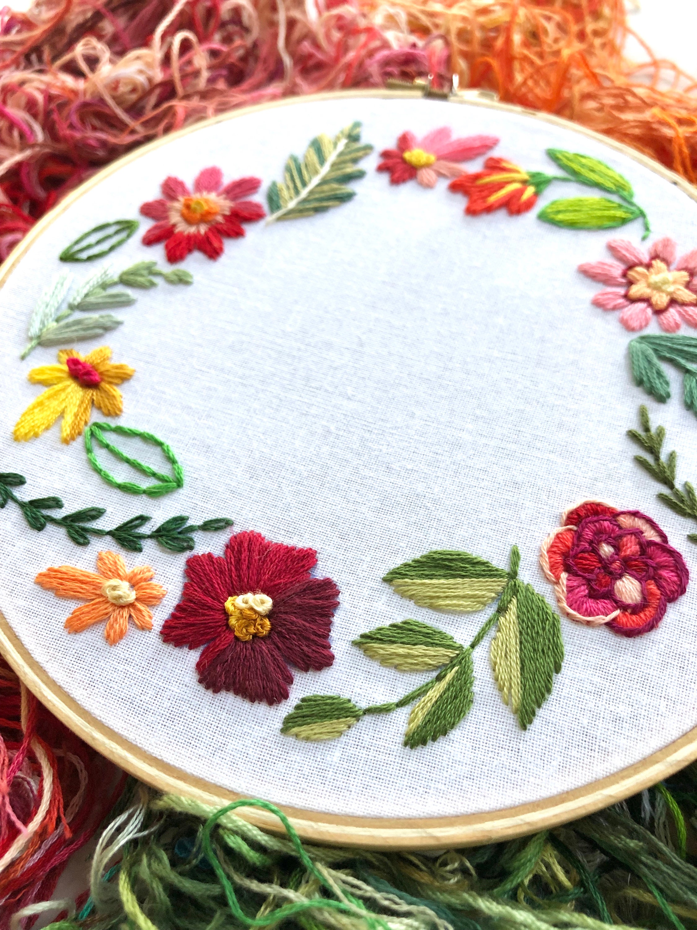 July Floral Embroidery Pattern of the Month Club. Floral | Etsy