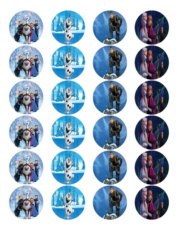 Frozen Frozen Birthday Party 24 Frozen Lollipop Labels | Etsy