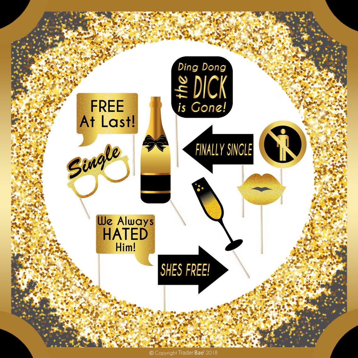 Divorce Party Decorations Kit 10 Divorce Photo Booth Props - Etsy