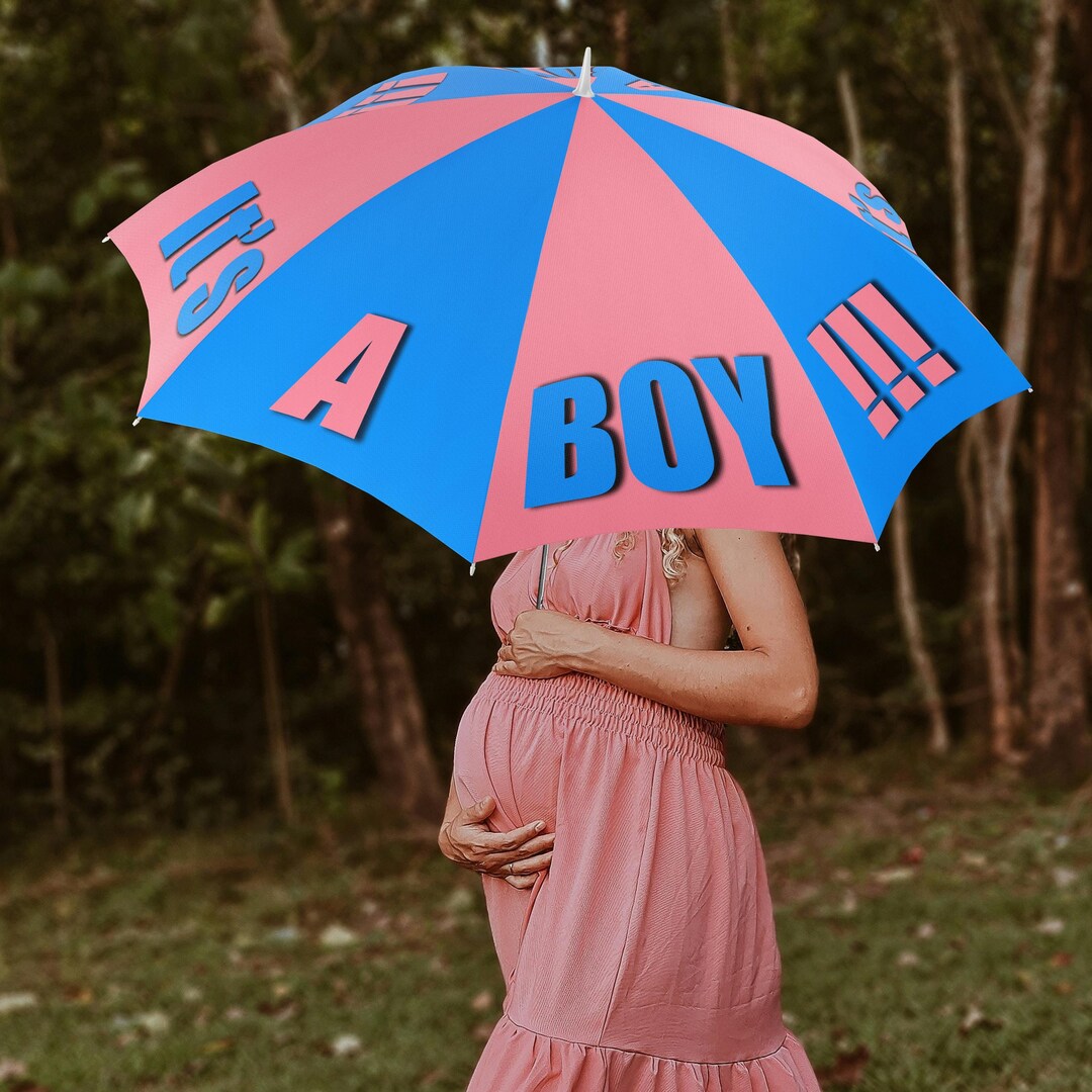 Gender Reveal Umbrella, Unique Gender Reveal Umbrella, Boy or Girl ...