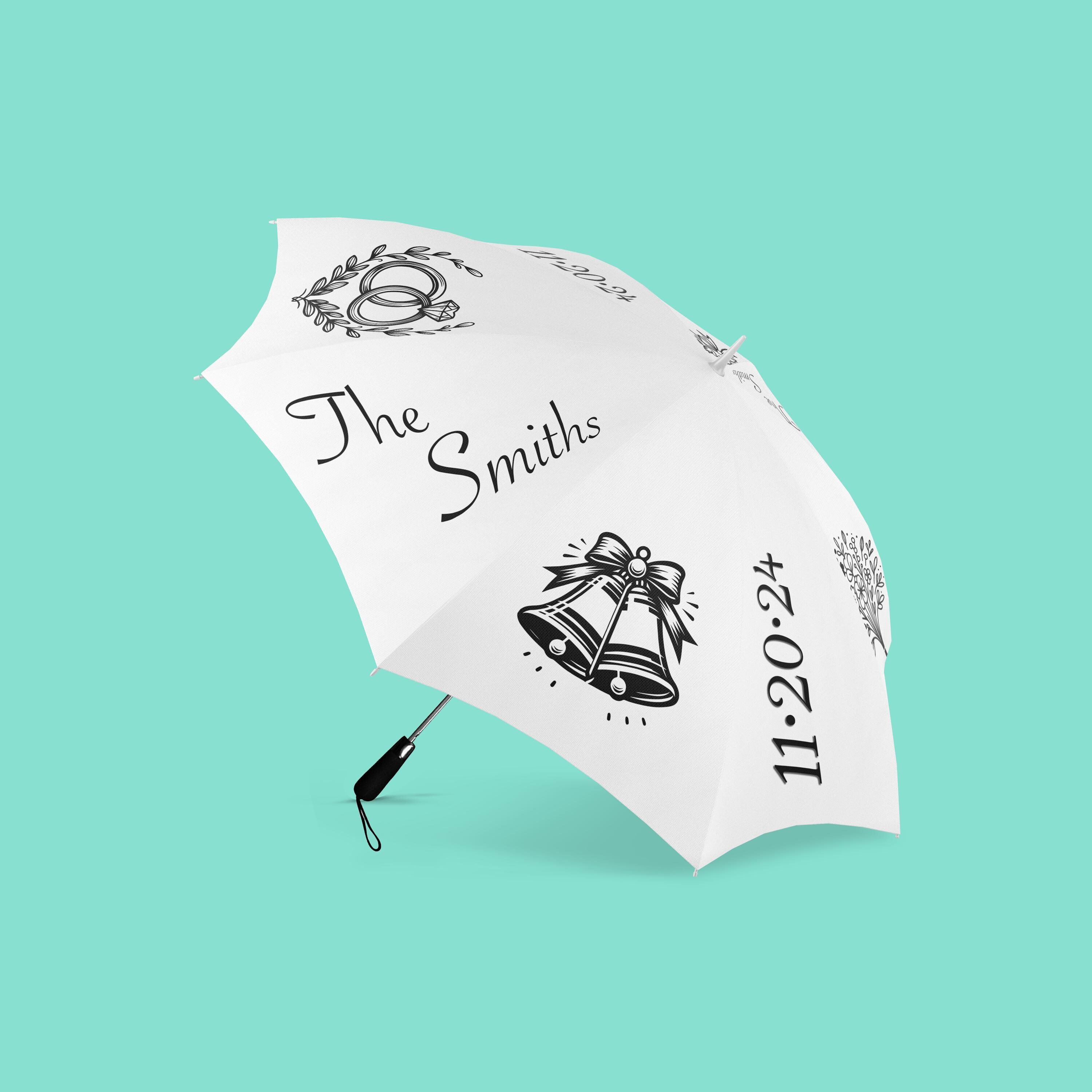 Custom Wedding Umbrella, Personalized Wedding Umbrella With Date and ...
