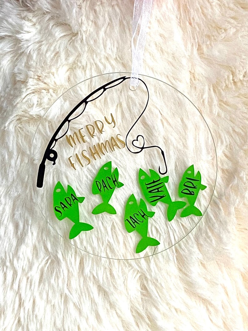 Merry Fishmas Family Fishing Christmas Tree Ornament - Etsy