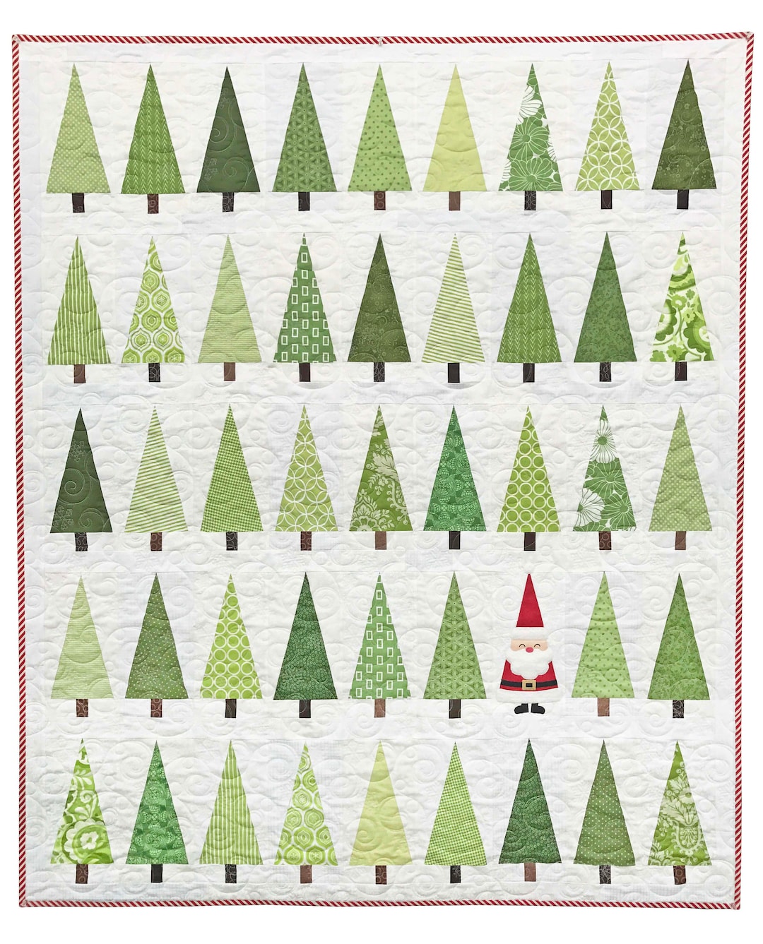 Santa in the Trees Quilt Pattern PDF - Etsy
