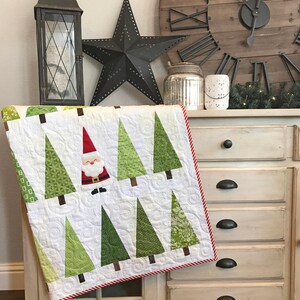 Santa in the Trees Quilt Pattern PDF - Etsy