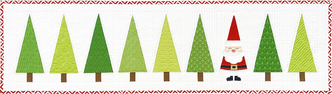 Santa in the Trees Table Runner Pattern PDF - Etsy