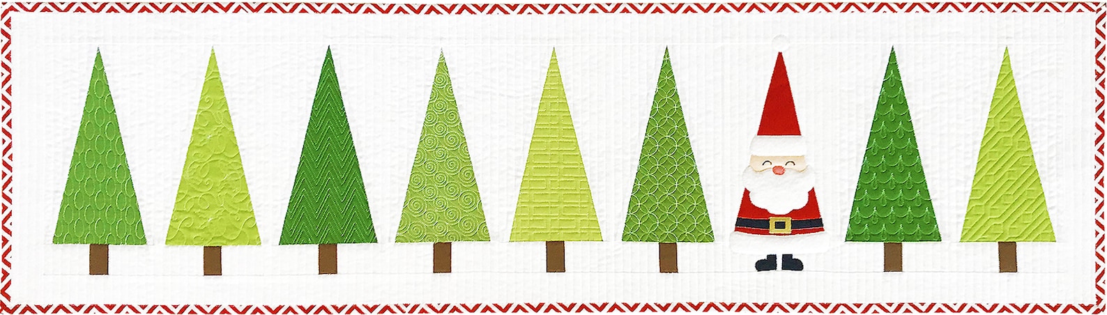 Santa in the Trees Table Runner Pattern PDF - Etsy