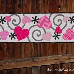 Valentine's Table Runner Quilt Pattern PDF Download - Etsy