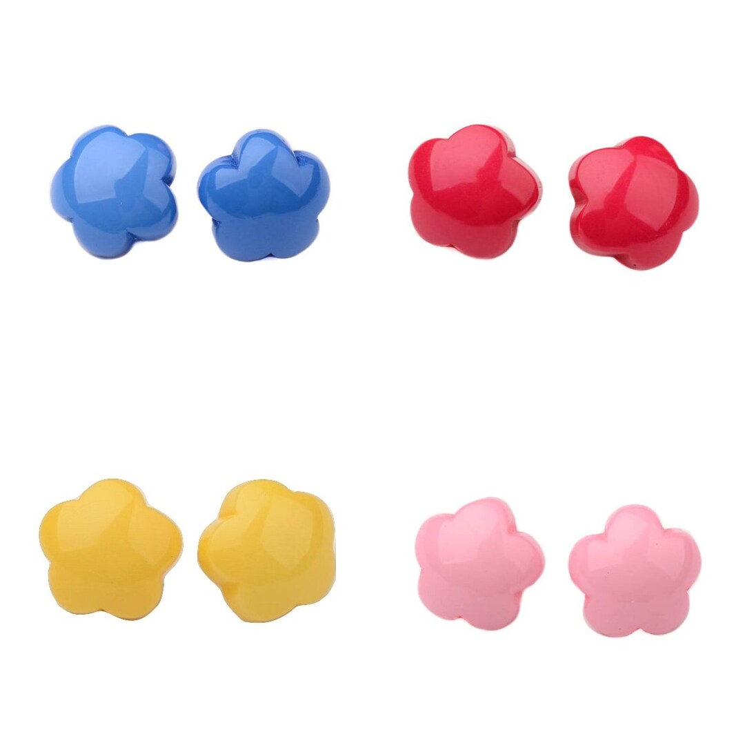 20pcs - Mixed Colors Shank Button Flowers About 11mm - Etsy