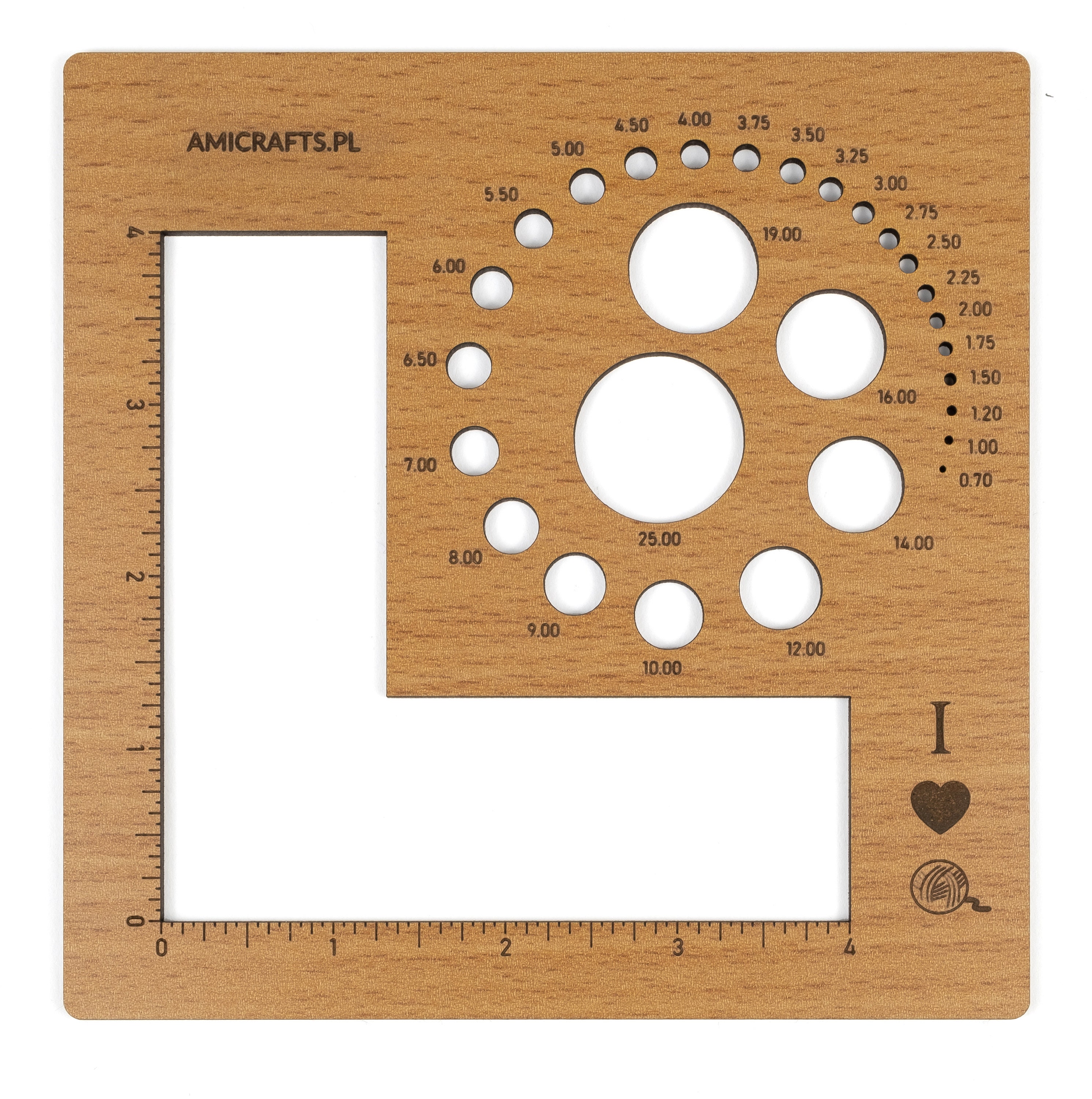 Knitting Needle Gauge and Swatch Ruler, Multipurpose Knitting Tool - Etsy