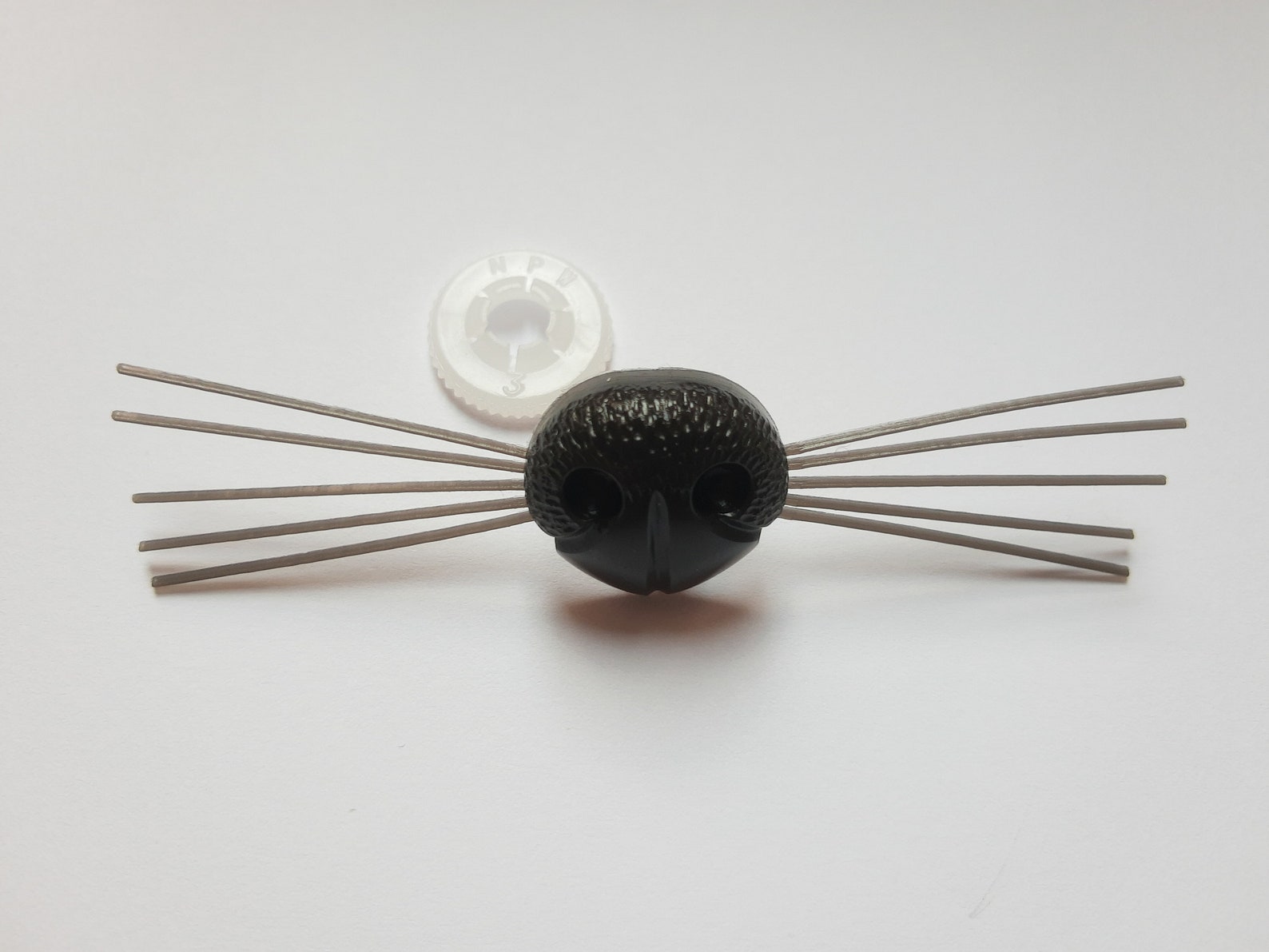 3 Black Safety Noses (22mm), Cat Nose With Whiskers - for Toys ...