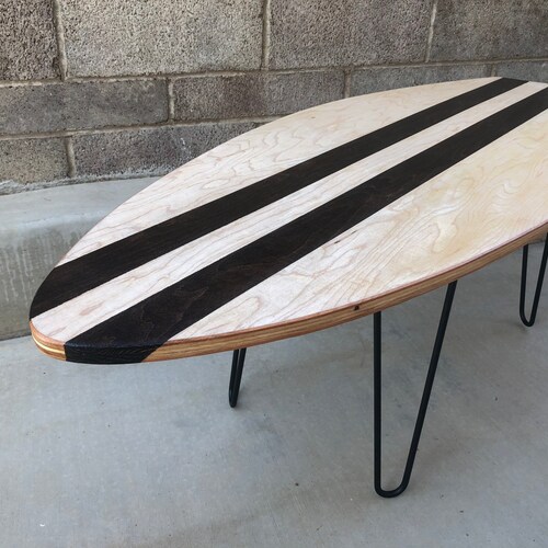 6 Foot Surfboard Table With 4 Stools Bar Height Table Made | Etsy