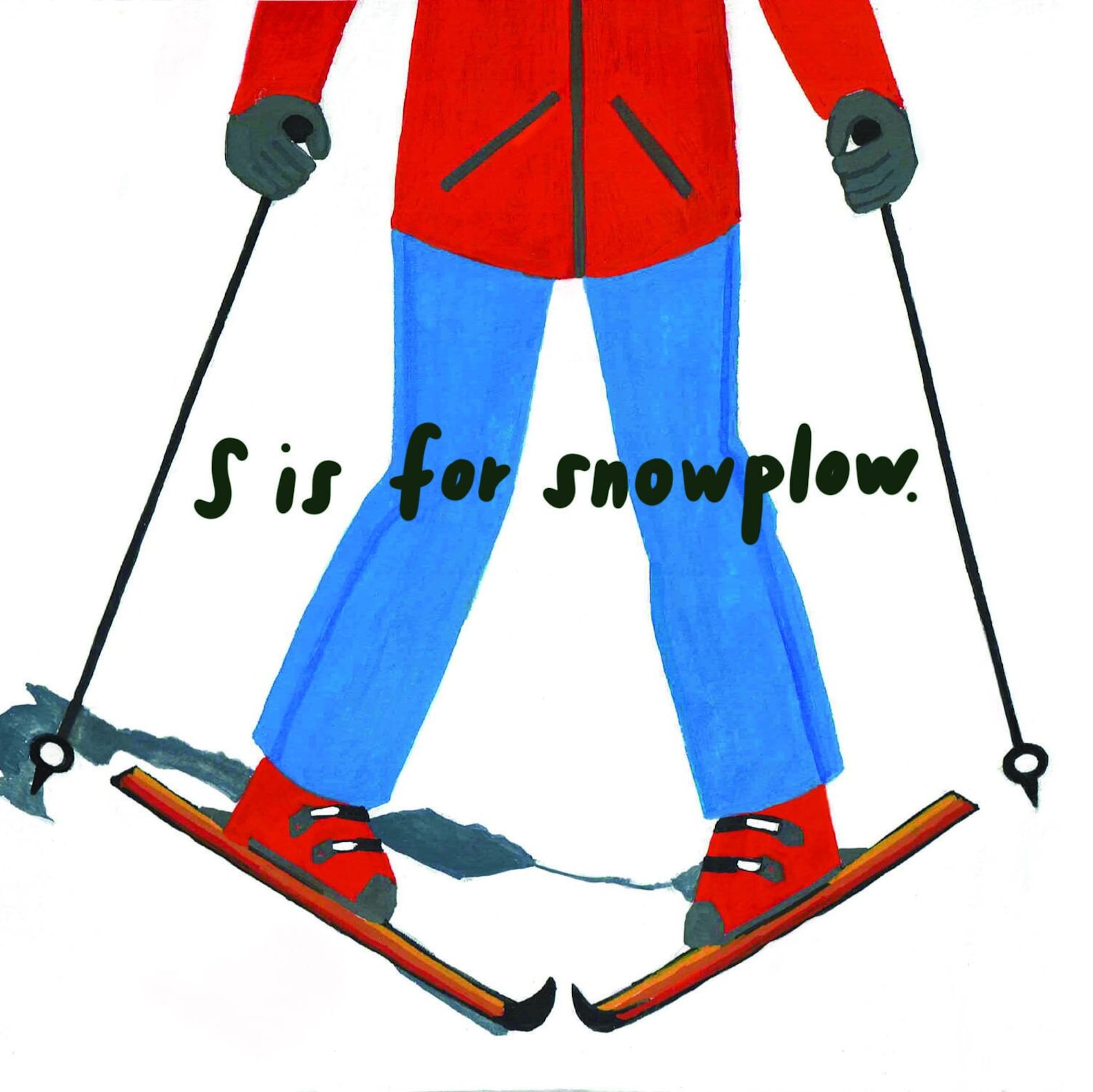 ABC Ski Page, Ski Print, Children's Alphabet Print, Kids Ski Print ...