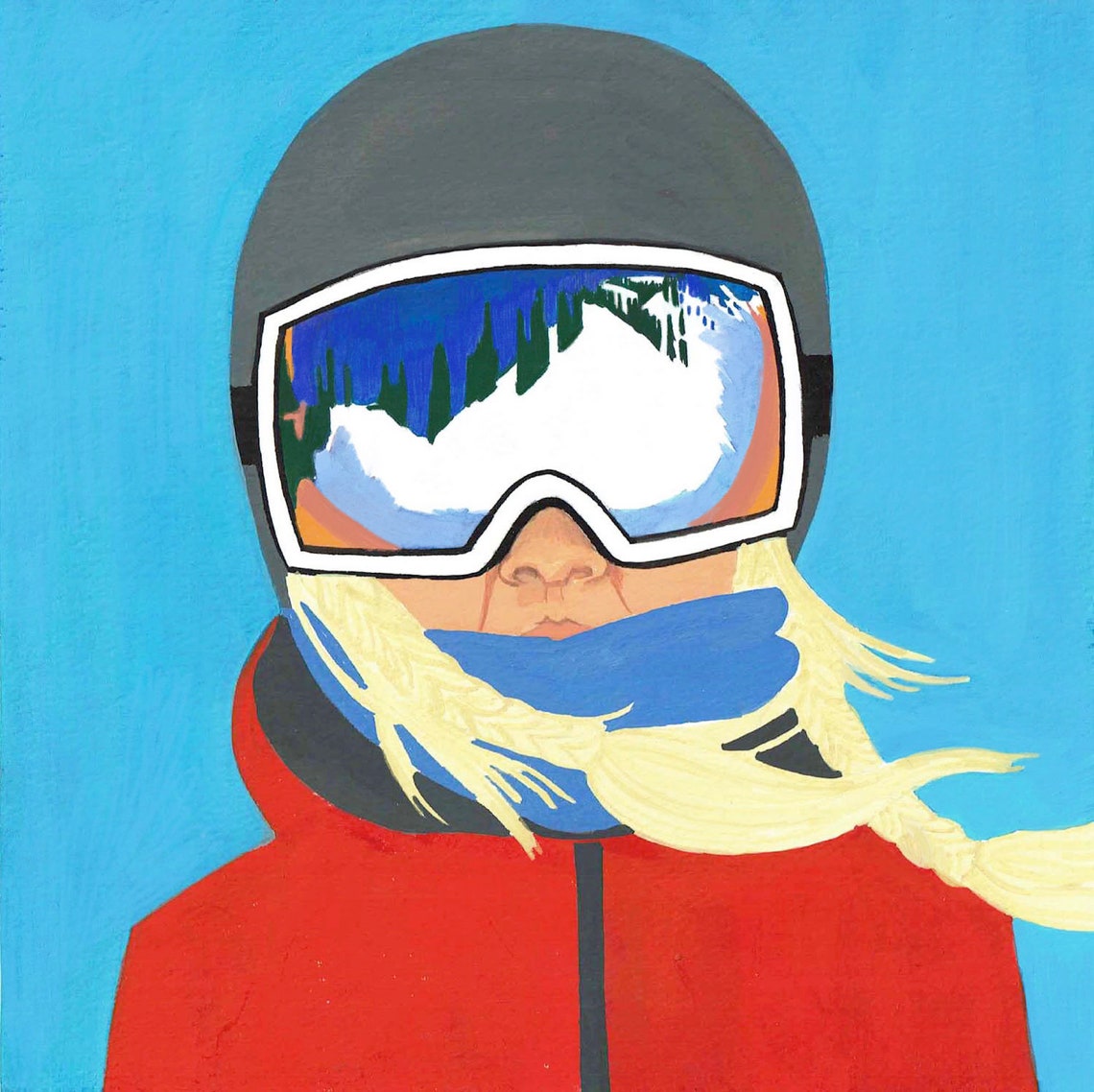Ski Girl, Skier Wall Art, Woman Skier Fine Art Print - Etsy